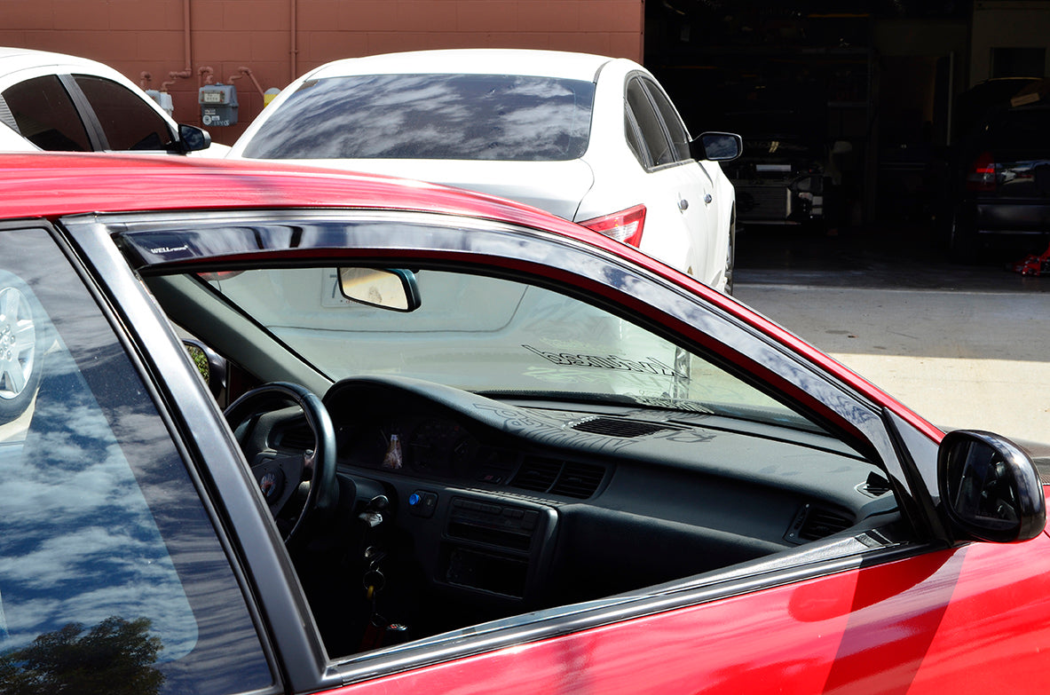 Wellvisors In Channel Style Window Deflectors for Honda Civic Coupe 92 95