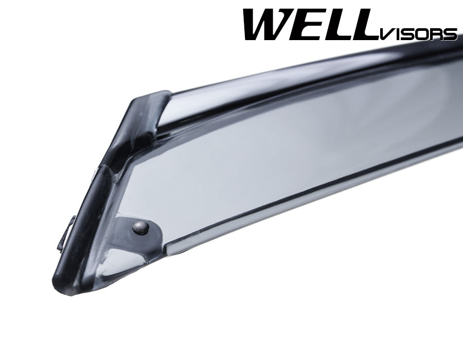 WellVisors Side Window Deflectors BMW E70 F15 X5 07-18 With Chrome Trim ...