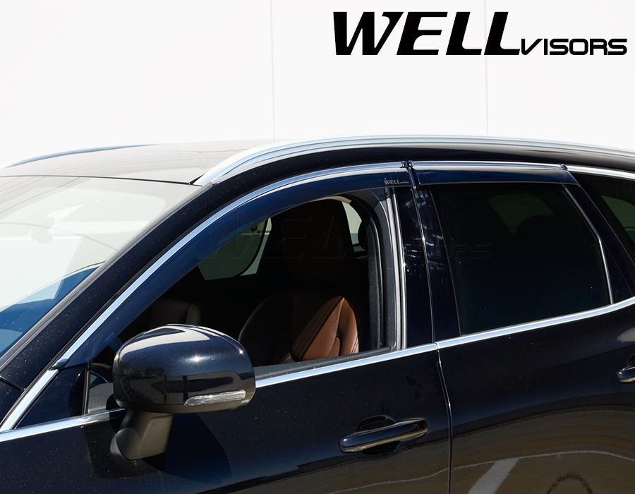 WellVisors Side Window Deflectors Volvo XC60 2018+ With Chrome Trim ...