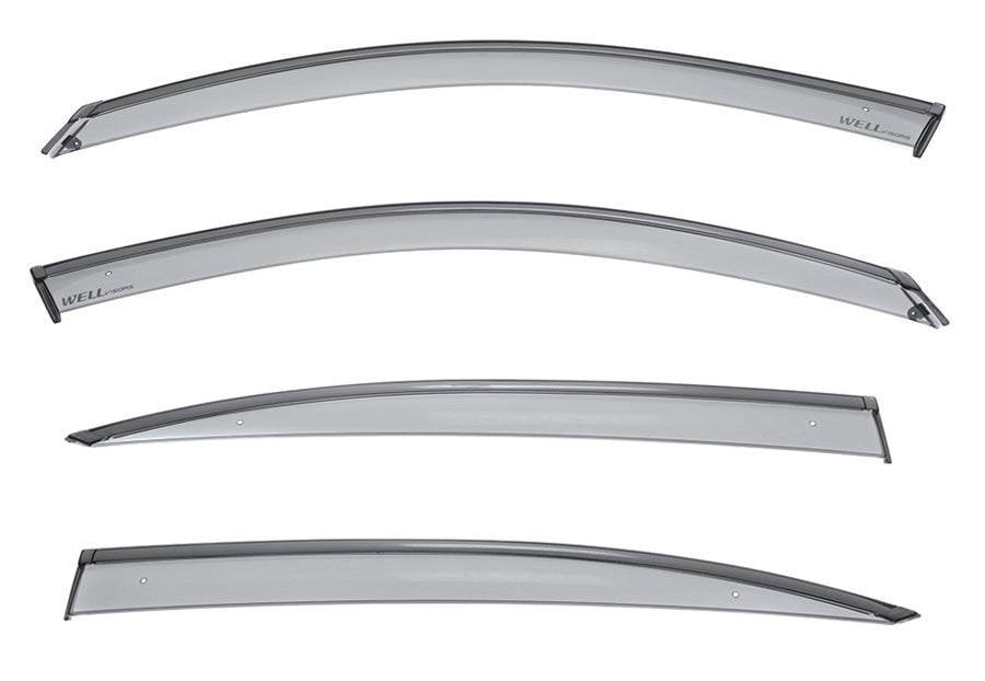 Wellvisors Side Window Deflectors BMW E90 3 Series Sedan 06 11 with Black Trim