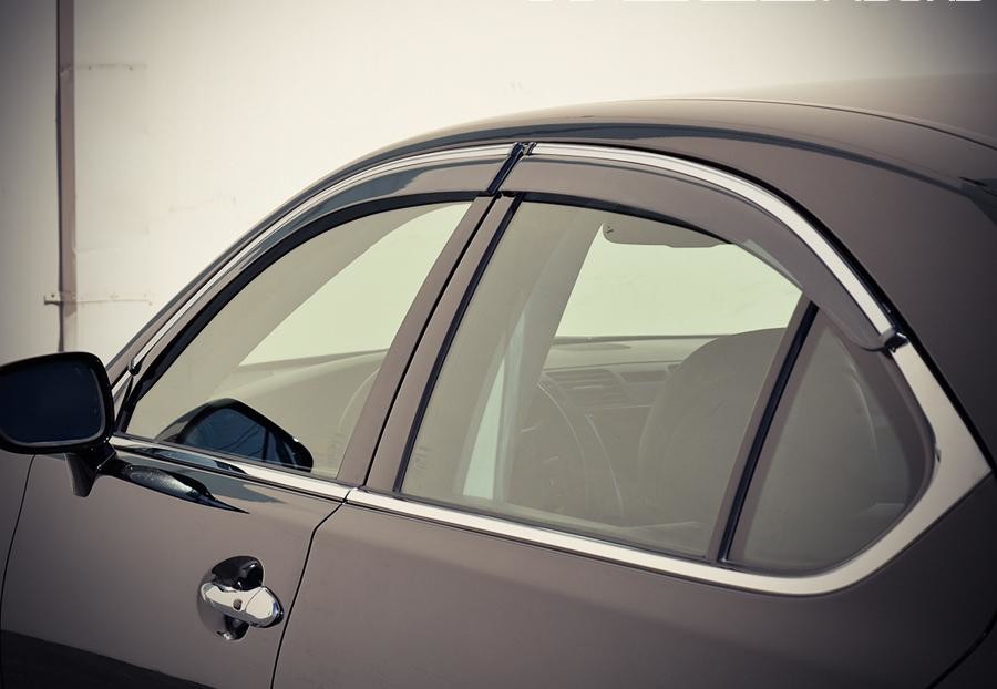 WellVisors Side Window Deflectors Lexus LS460 07-17 With Chrome Trim ...