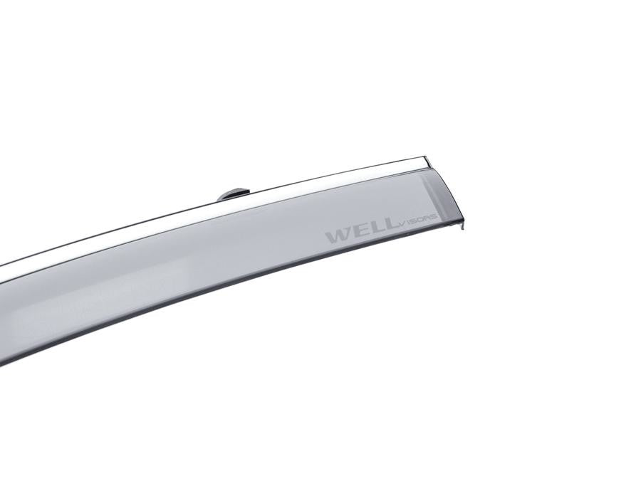 Taped-on window deflectors For Lincoln Aviator 2020-2025 with Chrome T ...